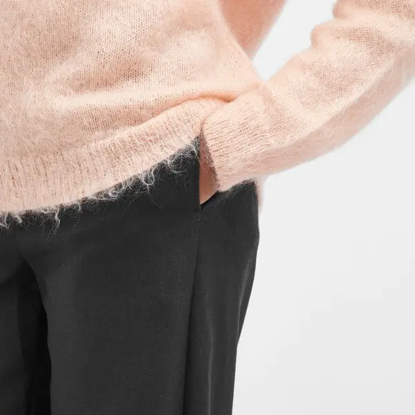 Auralee Light Melton Slacks - Top Charcoal | Editorialist